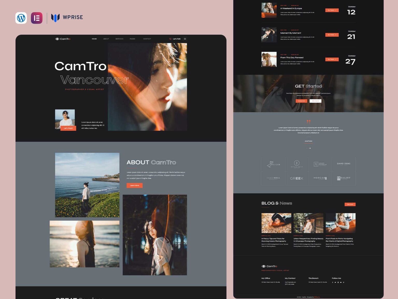 PicZen - Photography & Portfolio Elementor Template - WPRise