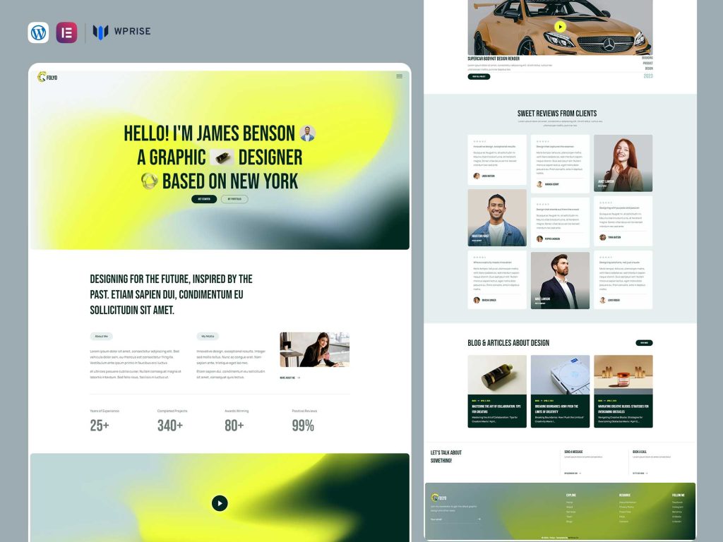 Folyo - Personal Portfolio Elementor Template Landing Pages and Website ...