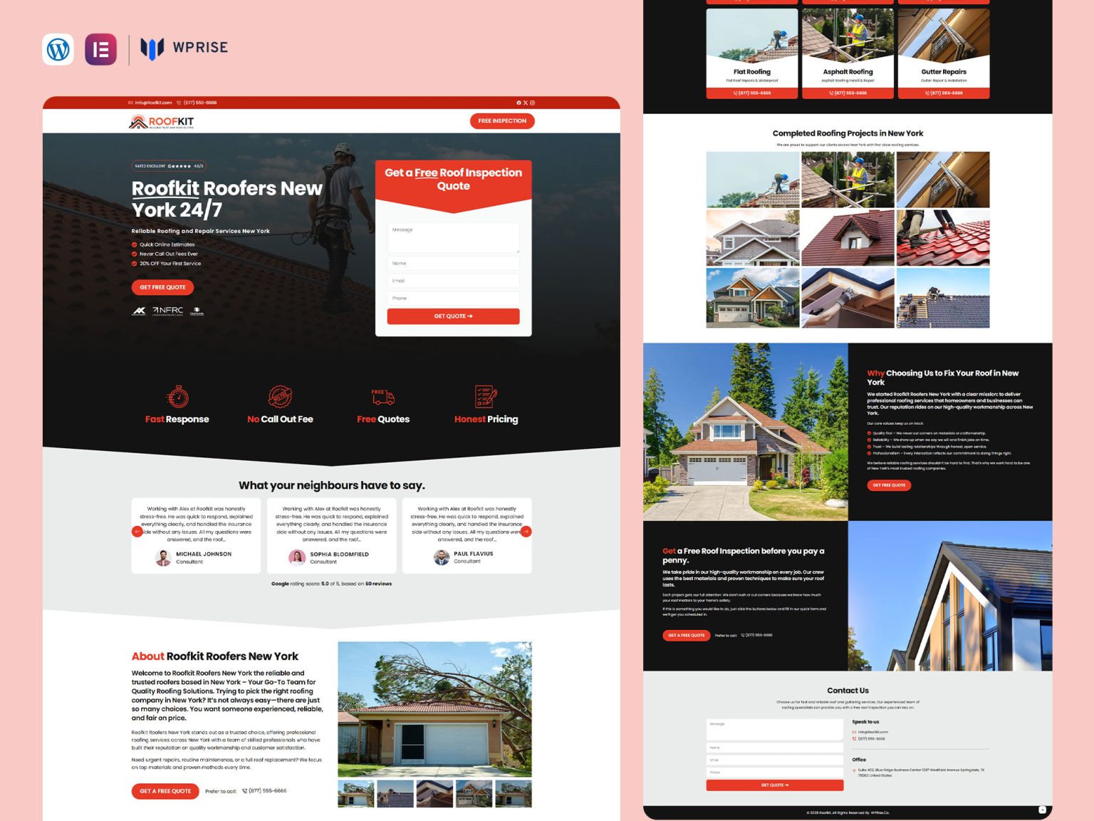 Best Roofing Landing Pages For Lead Generation - WPRise